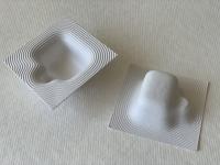 China OEM Biodegradable Compostable Packaging Ripple Texture Pulp Tray 0.8-1.0mm Thickness Custom Design for sale