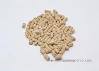 Quality Cylindrical Wheat Gluten Pellet Protein For Salmon Fish Feedstuff for sale