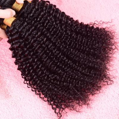 China Kinky curly Virgin Hair Bundles Brazilian Virgin Hair Extensions 100% Unprocessed Virgin Brazilian Human Hair Weaves for sale