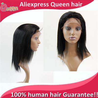 China Glueless Full Lace Wigs Virgin Brazilian Straight Hair Wig Bleached Knots Full Lace Human Hair Wigs For Black Women for sale