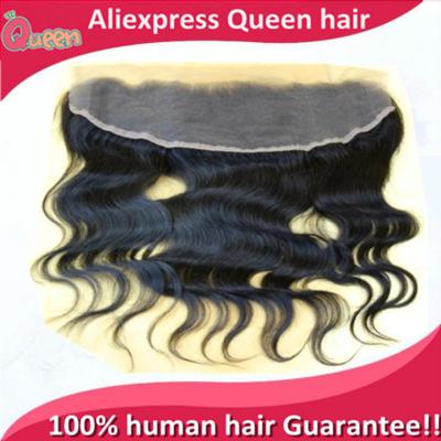 China Brazilian Body Wave Lace Frontal Closure Bleached Knots 13X4 Virgin Human Hair Ear To Ear Full Lace Frontal Piece for sale