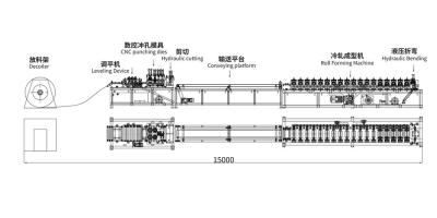 China Riveted Type VCD Machine Fire Damper Frame Production Line for sale