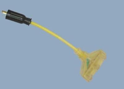 China UL CUL CSA 15A 125V Twist Lock Adapter L5-15P To NEMA 5-15R Three Outlets American UL Power Cord for sale