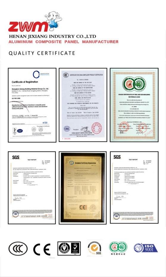 Baumaterial PET PVDF Aluminium-Compoaite Platte für Wand-Umhüllung