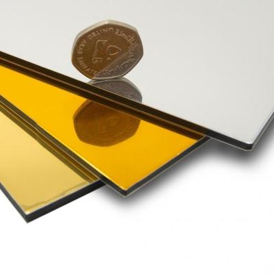 China SGS Certified 0.1mm Mirror Aluminum Composite Panel With PVDF Coating Polyethylene Core for sale