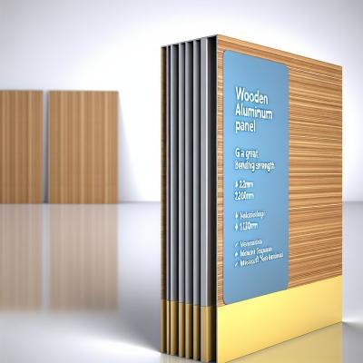 중국 목재 알루미늄 복합판 1220mm 너비 PVDF 코팅 판매용