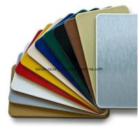 China 3mm PE Aluminum Composite Panel Brushed Anodized Decorative Sheet 1220x2440mm for sale