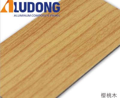 China Direct Manufacturer 5mm Wood Grain ACP PVDF Coating, Anti-UV & Fireproof for Curtain Wall 24/7 Technical Suppor for sale