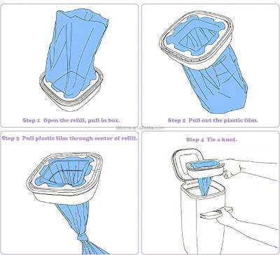 Κίνα 7 στρώσεις ελέγχου οσμών Litter Genie Cat Litter Refills 28FT Cat Litter Refill Buil Bags Jumbo Cat Litter Refills Bag προς πώληση