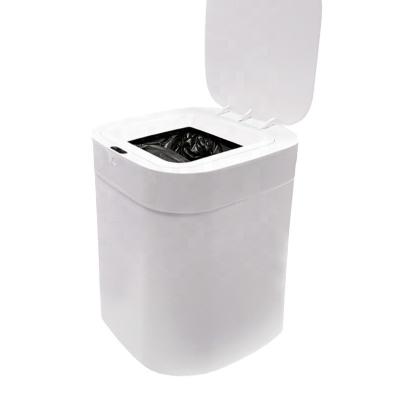 China 20L Smart Trash Can Rectangular Office Trash Can With Lid And Scale Tray for sale