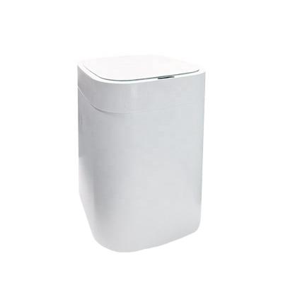 China White Smart Trash Can Self Sealing Touchless Sensor Trash Can Customized for sale