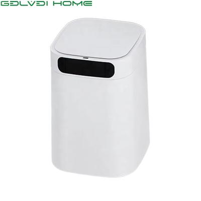China Customized Touchless Automatic Trash Can Household Smart Sensor Dustbin White for sale