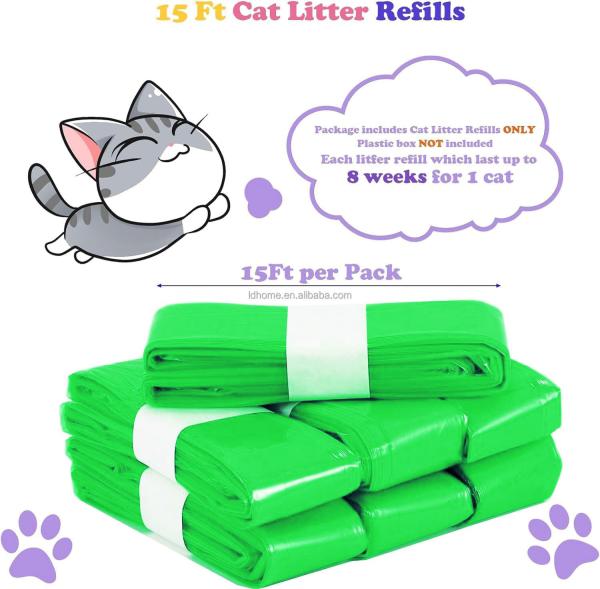 Quality 7-Layer Cat Litter Refill 28FT Jumbo Cat Litter Refill Bags Maximum Odor Control for sale