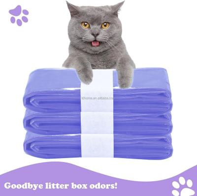 China Odor control litter disposal bags Heavy-Duty Drawstring Cat Litter Box Liners Extra Thick Smart Self Sealing Cat Litter Bags Odor control litter disposal bags for sale
