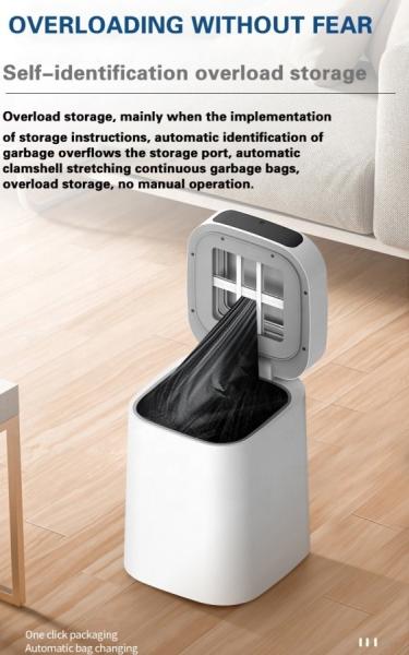 Quality White Trash Can Automatic Bag Household Eco Friendly Garbage Bags Disposable for sale
