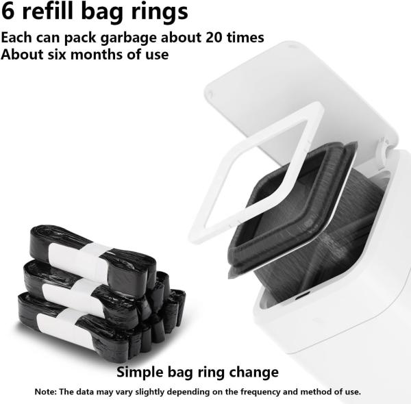 Quality Black Trash Can Automatic Bag Leak Proof Compostable Plastic Garbage Bags for sale