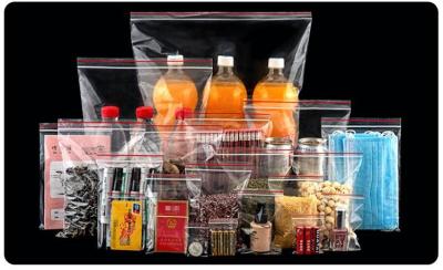 Cina Sacchetti trasparenti con zip di plastica Poly Sacchetti ricaricabili Sacchetti trasparenti di plastica PE in vendita