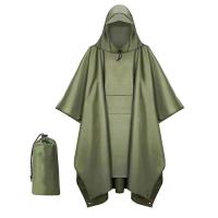 Quality Polyester PU Coating tactical Raincoat for sale