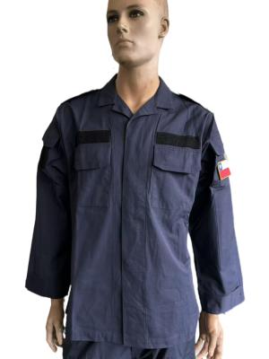 China Terno de algodão e nylon azul-marinho BDU Uniforme militar Multi cores Funcional em militar ou trabalho à venda