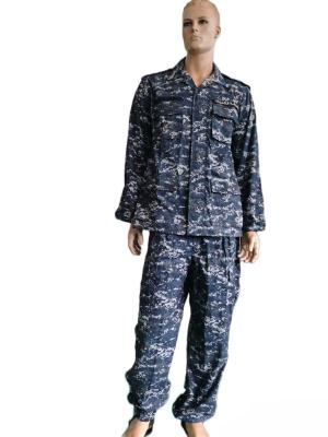 China Uniforme Militar BDU Camuflagem Digital Azul Conjunto de Uniforme Militar para Uso do Exército em Material 65% Poliéster 35% Algodão à venda