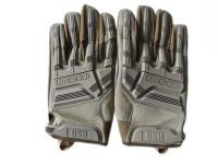 Quality Tactical Brown Combat Gloves Durable Leather Reinforced Knuckle Protection for sale