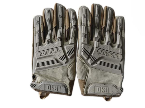 Quality Tactical Brown Combat Gloves Durable Leather  Reinforced Knuckle Protection for sale
