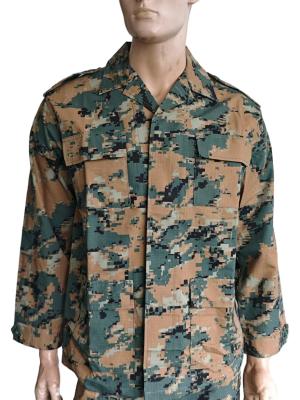 China Tactical BDU Field Uniform Digital Woodland Camo Ripstop Cotton For Outdoor Hunting BDU Military Uniform for sale