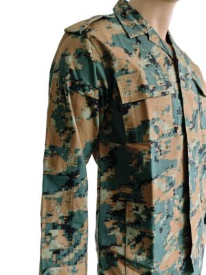 China Tactical BDU Field Uniform Digital Woodland Camo Ripstop Cotton For Outdoor Hunting BDU Military Uniform for sale