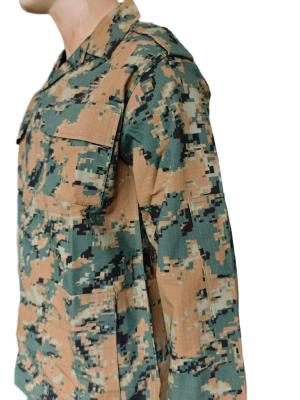 China Tactical BDU Field Uniform Digital Woodland Camo Ripstop Cotton For Outdoor Hunting BDU Military Uniform for sale