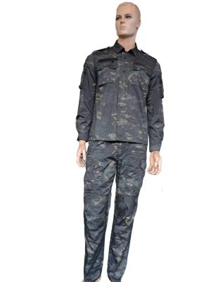 China Poly Cotton Lightweight Uniform Set Night Pattern Camo Jaqueta e Calças Impermeável Respirável Vestuário Militar Uniforme Para Soldados à venda