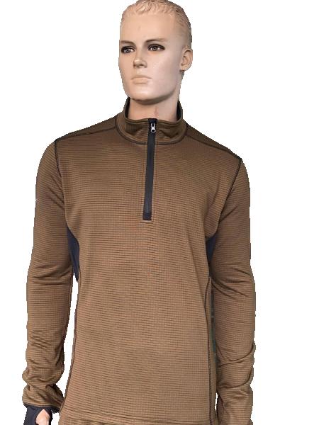 Quality Brown pure cotton tactical tactical close-fitting comfortable thermal underwear set for sale