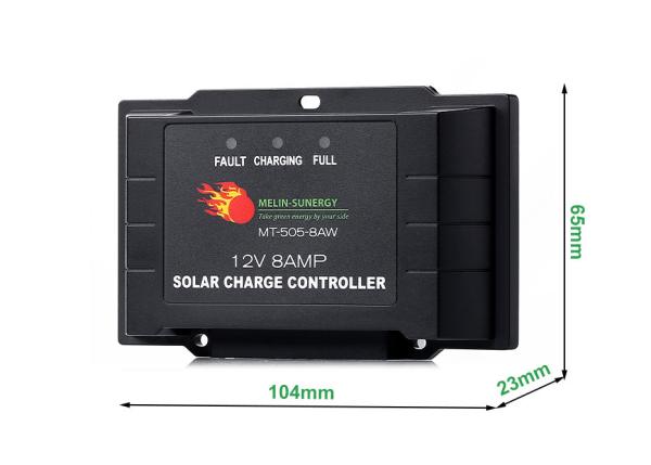 Quality 8A Smart PWM Solar Charge Controller IP65 Waterproof Solar Charge Controller 12V for sale