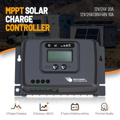 China Digital Smart RV MPPT Solar Charge Controller 12V / 24V Surface Mounting for sale