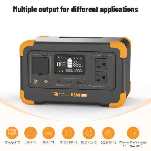 Quality Rechargeable Lithium Battery Solar Generator 300W UPS LiFePO4 Solar Energy Power Bank for sale