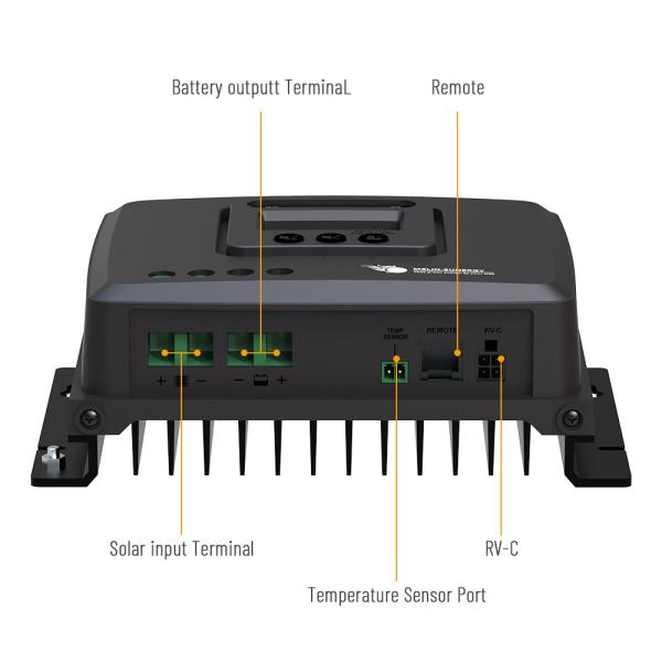 Quality LCD Display 12V / 24V 40A RV MPPT Solar Charge Controller BMS Wake Up Technolog for sale