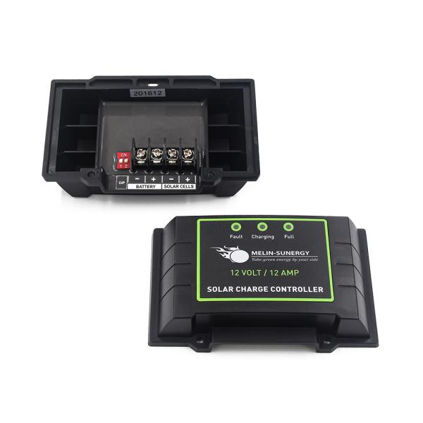 Quality Black IP67 Waterproof PWM Solar Panel And Charge Controller 12V 24V Auto LED for sale
