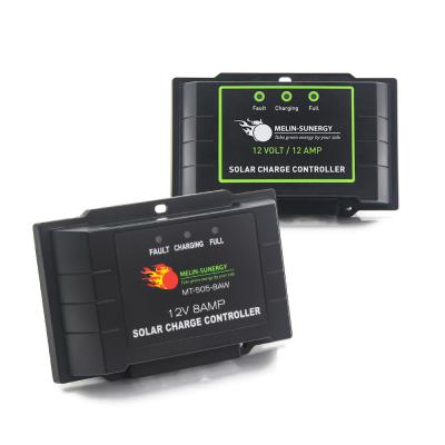 China Compact PWM zonneladingsregelaar 8A 12V 24V Lifepo4 zonneladingsregelaar Te koop