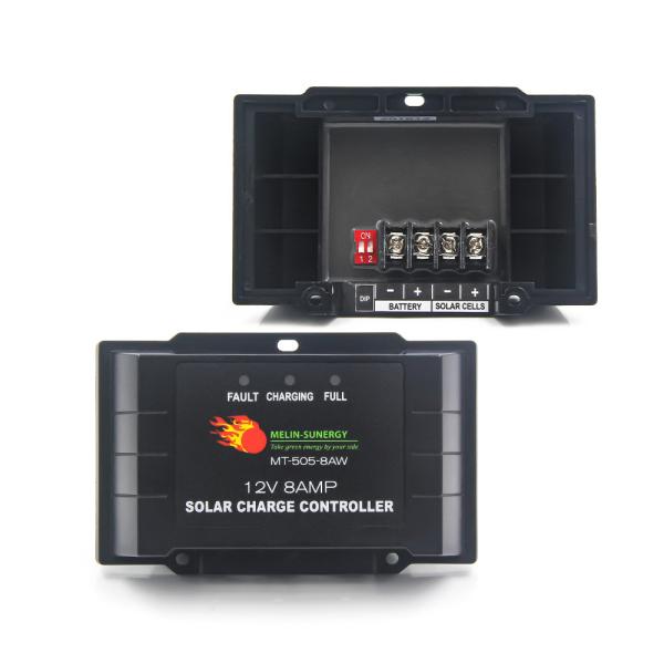 Quality Black Intelligent Pwm Solar Charge Controller IP67 8A 12V 24V Solar Charge for sale