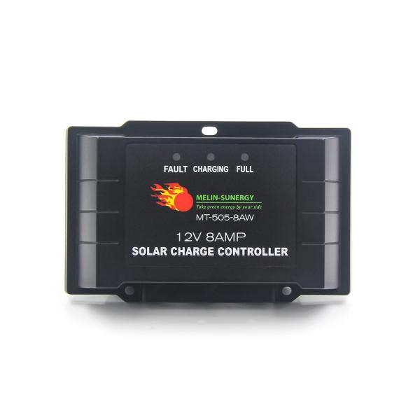 Quality Black Intelligent Pwm Solar Charge Controller IP67 8A 12V 24V Solar Charge Controller for sale