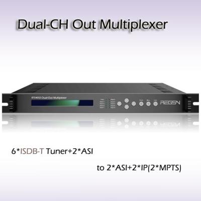 China RTS4002 Dual-Channel Out DVB TS Multiplexer 6*ISDB-T+2*ASI TO 2*ASI&IP Output for sale