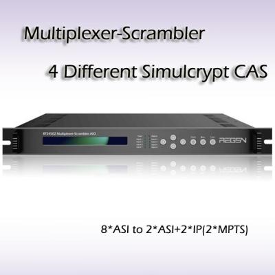 China RTS4502 Multiplexer-Scrambler AIO DVB 8*ASI TO 2*ASI/IP for sale