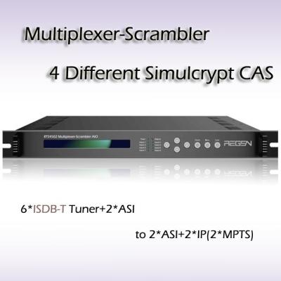 China RTS4502 Multiplexer-Scrambler AIO DVB 6*ISDB-T TO 2*ASI/IP for sale