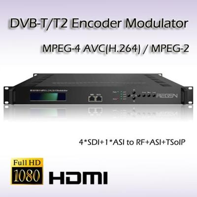 China Four-Channel HD-SDI TO 2*DVB-T MPEG-2/H.264 Encoding Modulator REM7004 for sale