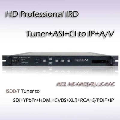 China RIH1301 HD IRD ISDB-T/TB TO UDP/IP MPEG-4 AVC/H.264 Decoder SDI HDMI CVBS Video Output for sale