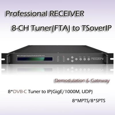 China RFR1108_A Eight-Channel Professional Receiver ASI TO IPTV IP streaming output for sale