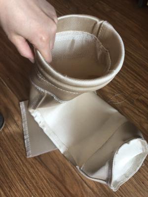 China High Temperature Filter Bag 1000 Degree High Silica Fabric Bag for sale