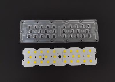 China 7070 SMD 28 LED Street Light Module 158X103 DEGREE Buitenlichtlens Met Heatsink Te koop