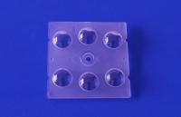 China 6 LED 5050SMD PC Lens Array 90 Degree for High Bay Light - 50x50x6.26mm Polycarbonate Optical Solution for sale