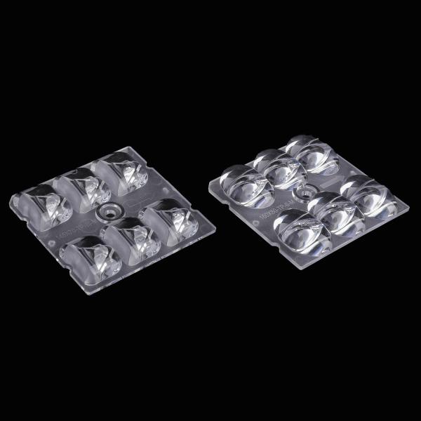 50x50mm Led Lente 4/6/8/12/16/24 puntos de plástico pmma Led Lentes ópticas para la luz de la calle / luz de inundación