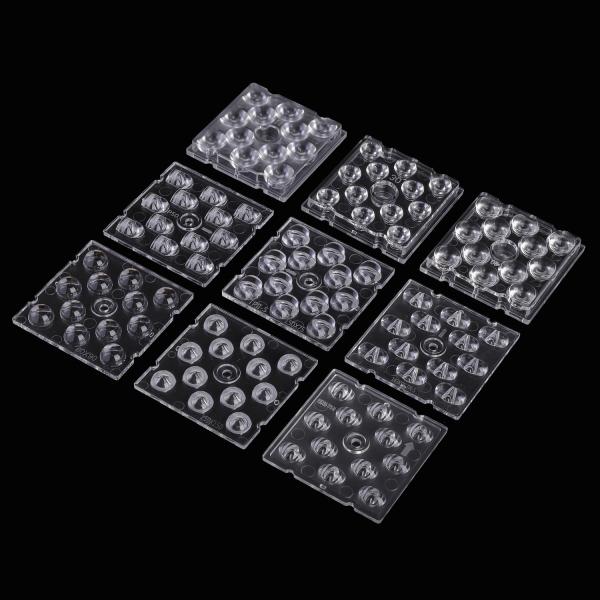 50x50mm Led Lente 4/6/8/12/16/24 puntos de plástico pmma Led Lentes ópticas para la luz de la calle / luz de inundación